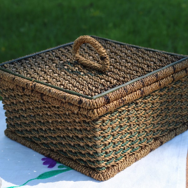 Woven Wicker Basket - Etsy