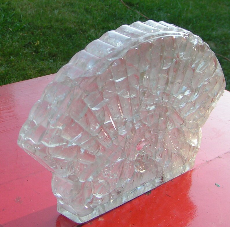 30s 40s Glass FAN DESIGN Bases Set of Two With Relief Grape Vine Design ...