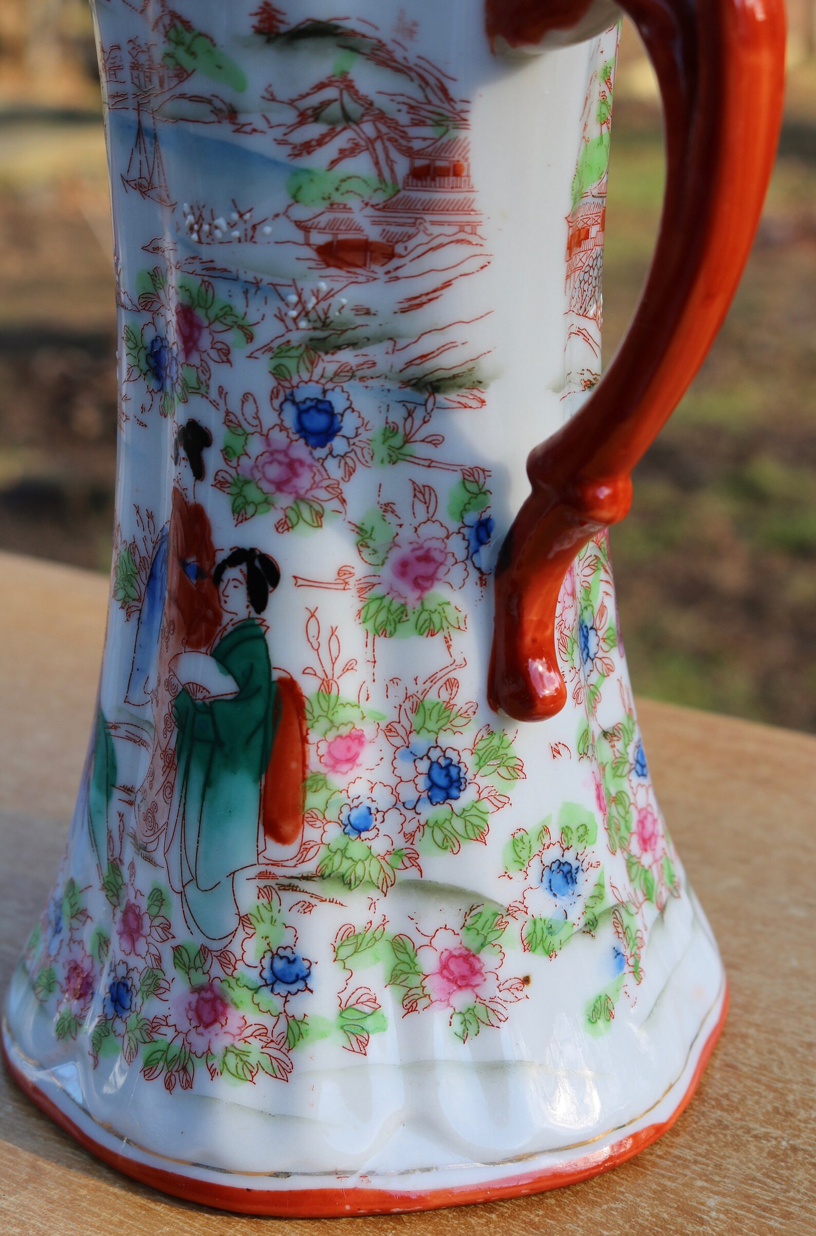 Stunning Piece of Asian Porcelain Art in the Form of Teapot Water ...