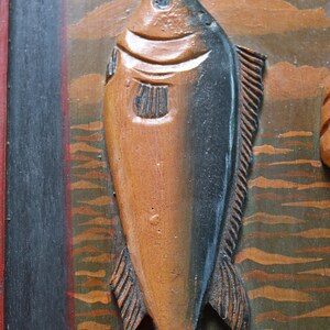 Vintage Wooden FISHING Themed 3d PLAQUE Fisherman Swordfish - Etsy