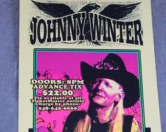Johnny Winter Poster - Etsy