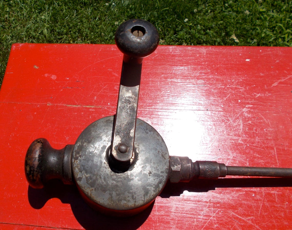 Very Old INDUSTRIAL Rotating Drill Type Tool Wooden Hand Knobs With ...