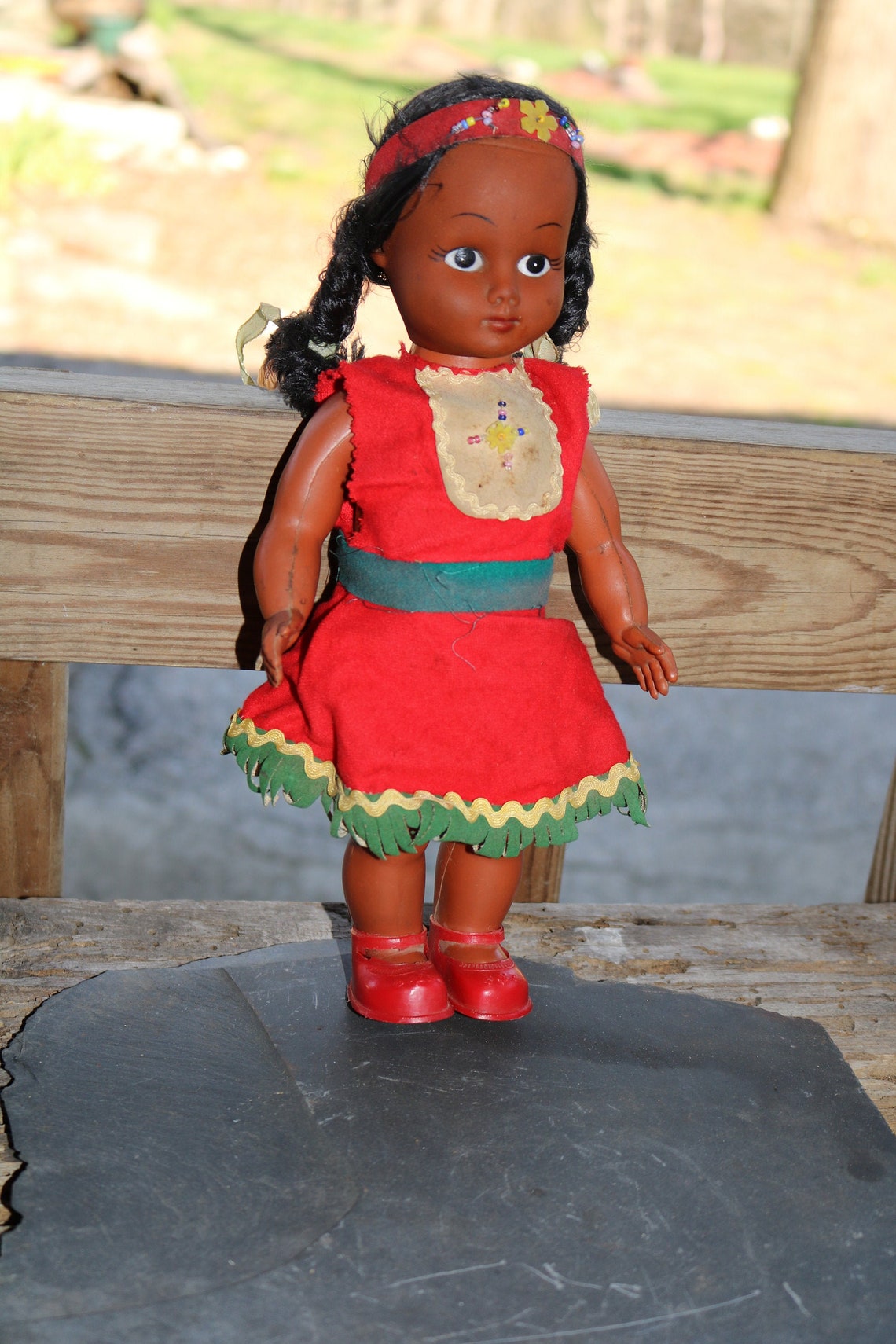 Vintage American Indian Doll Braided Hair and what appears to | Etsy