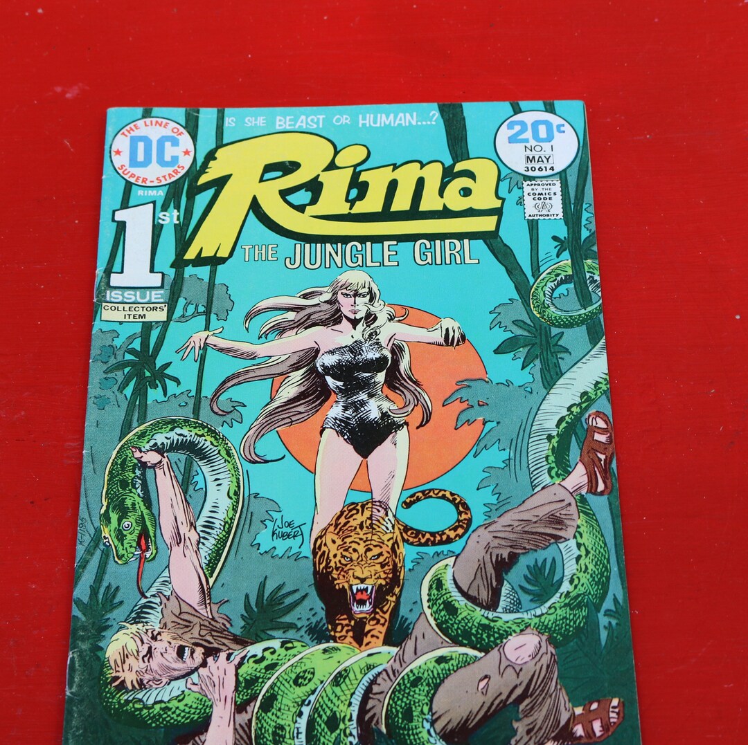 RIMA the JUNGLE GIRL D C Comics 1974 Two #1s, 3, 4, and 6 Joe Kubert ...