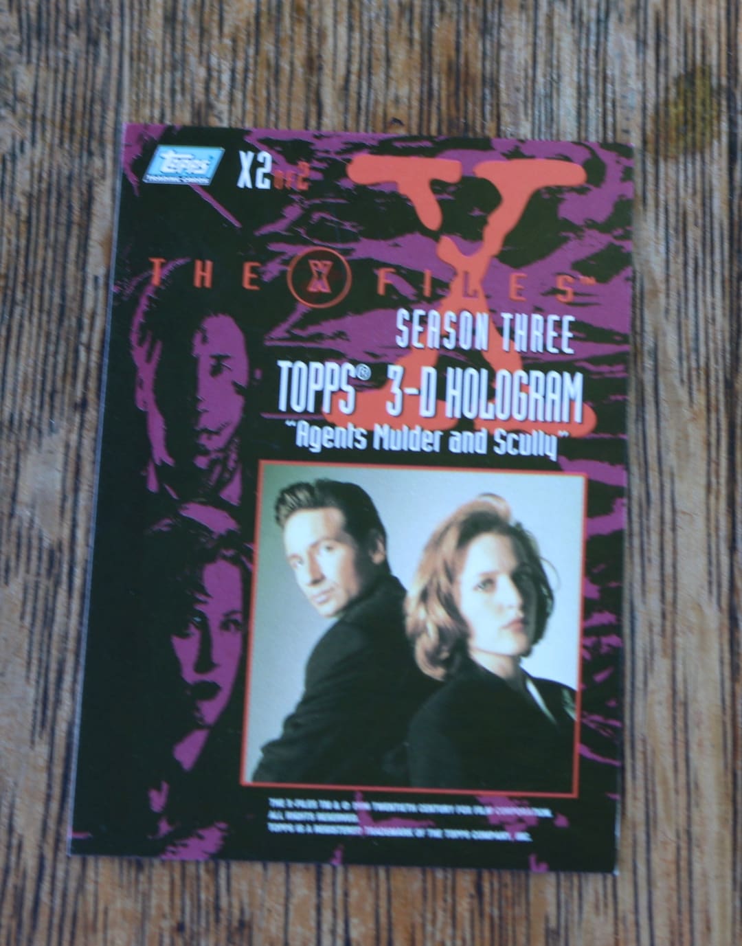 Set of Six X FILES Cards Four Chromium Two HOLOGRAM 1996 Fox Mulder and ...