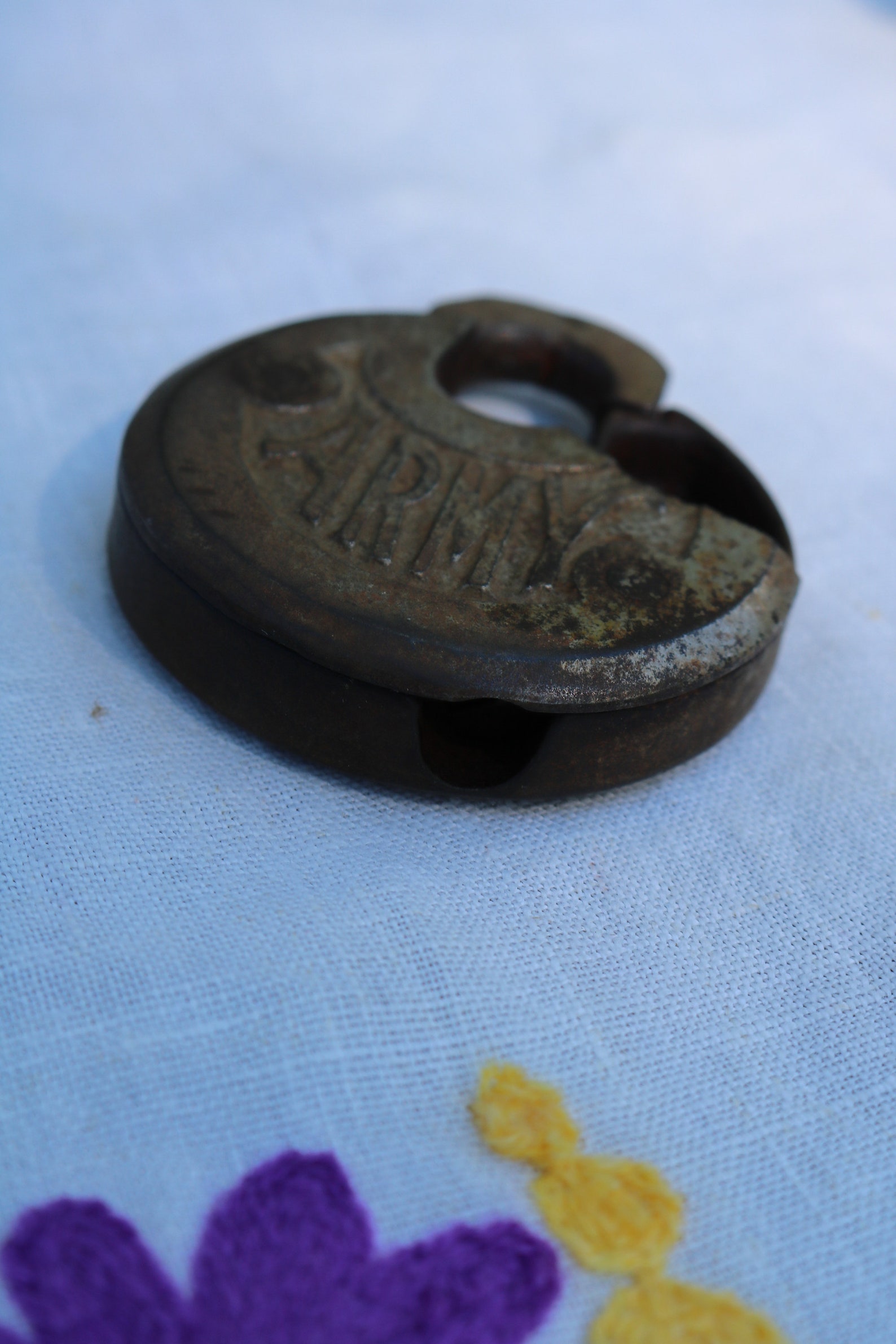 Early 1900's US ARMY Warded Pancake PADLOCK Lock - Etsy