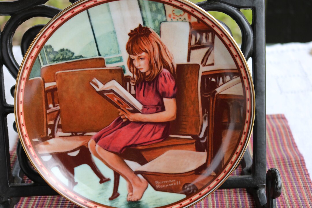 80s WORLDS AWAY Norman Rockwell Collectible PLATE by Knowles From the A ...