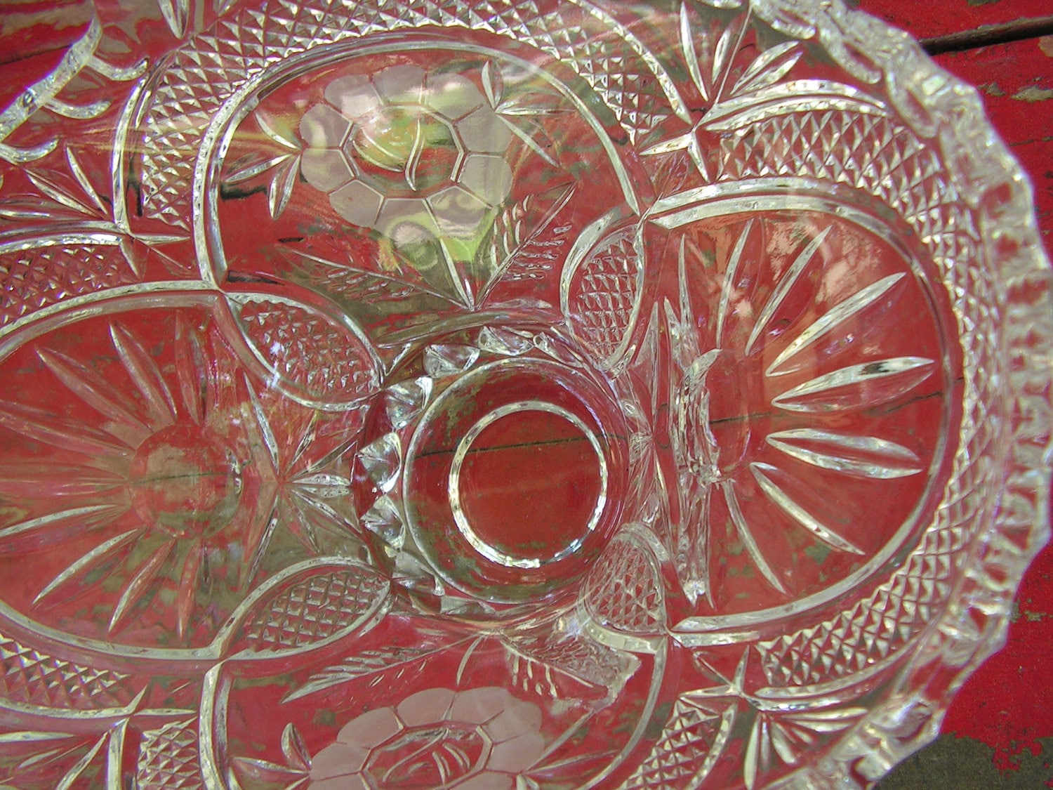 Vintage Wedding Basket Etched Crystal | Etsy