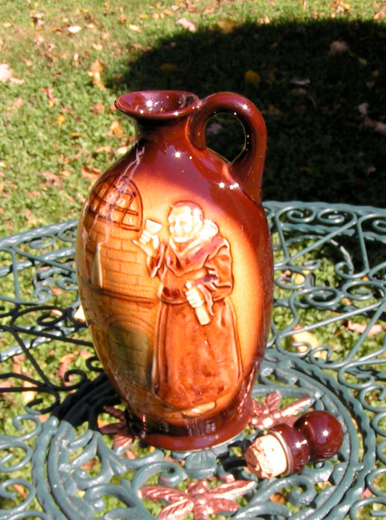 40s MORIYAMA Friar Monk Wine DECANTER Jug With Original - Etsy