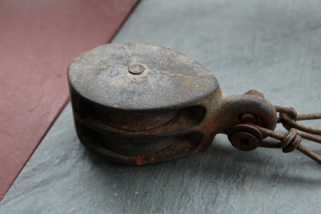 Early 1900s PULLEY on Chain Double Wheel Working Order for Repurpose - Etsy