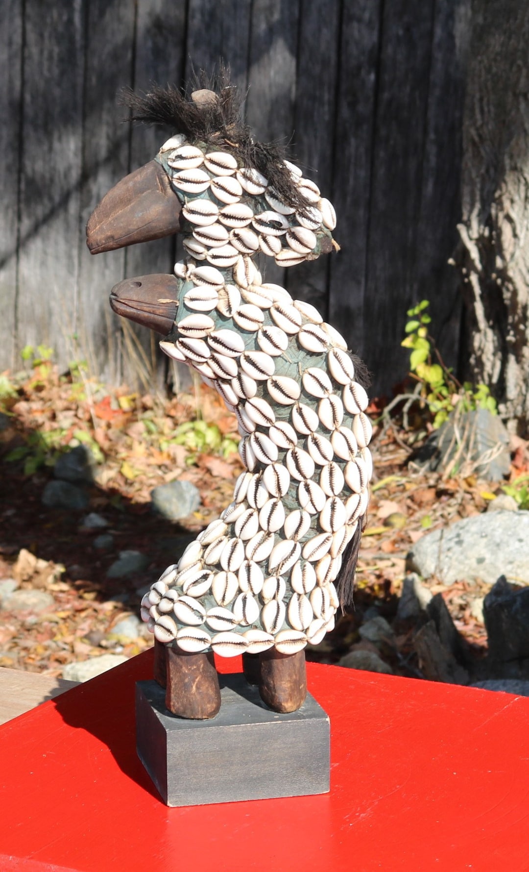 Vintage AFRICAN SHELL ART Cowrie Shell Fertility Ocean Goddess First ...