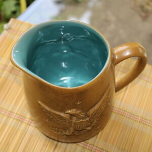 Large American FEDERAL EAGLE Pottery PITCHER 64 Ounce by Chatham ...