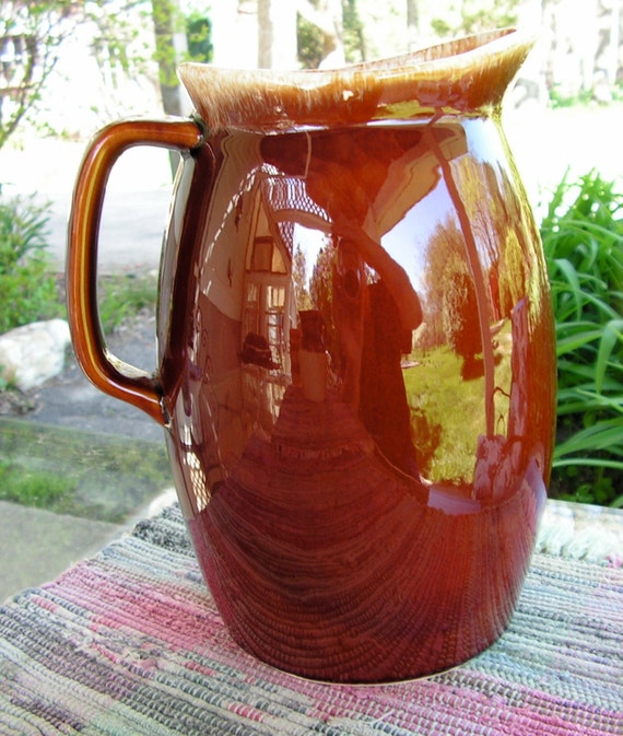 40s 50s Vintage Hull Water Pitcher Deep Color and Reflective | Etsy