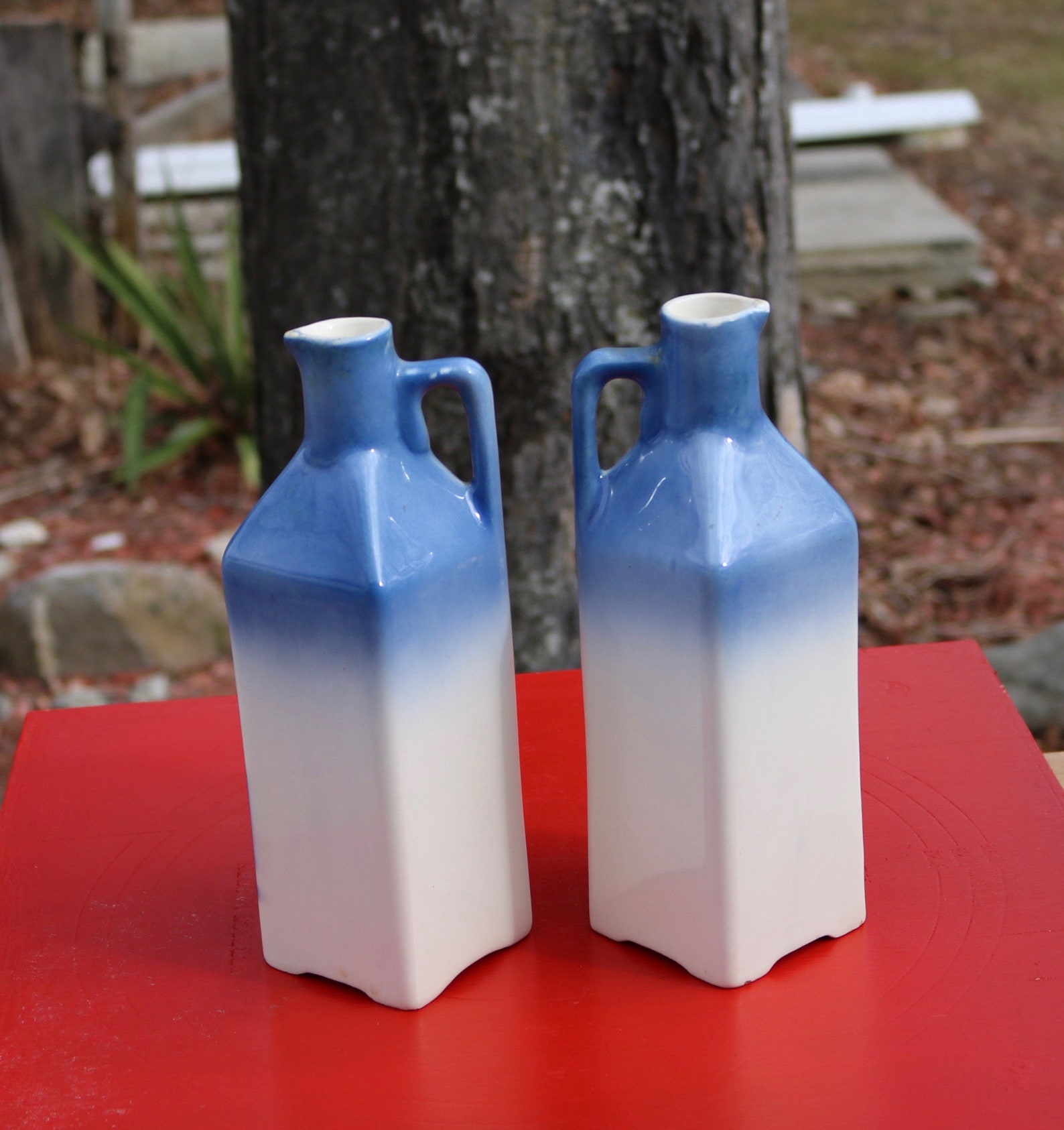 Vintage Ceramic Cruet Set Vinegar and Oil Made in - Etsy