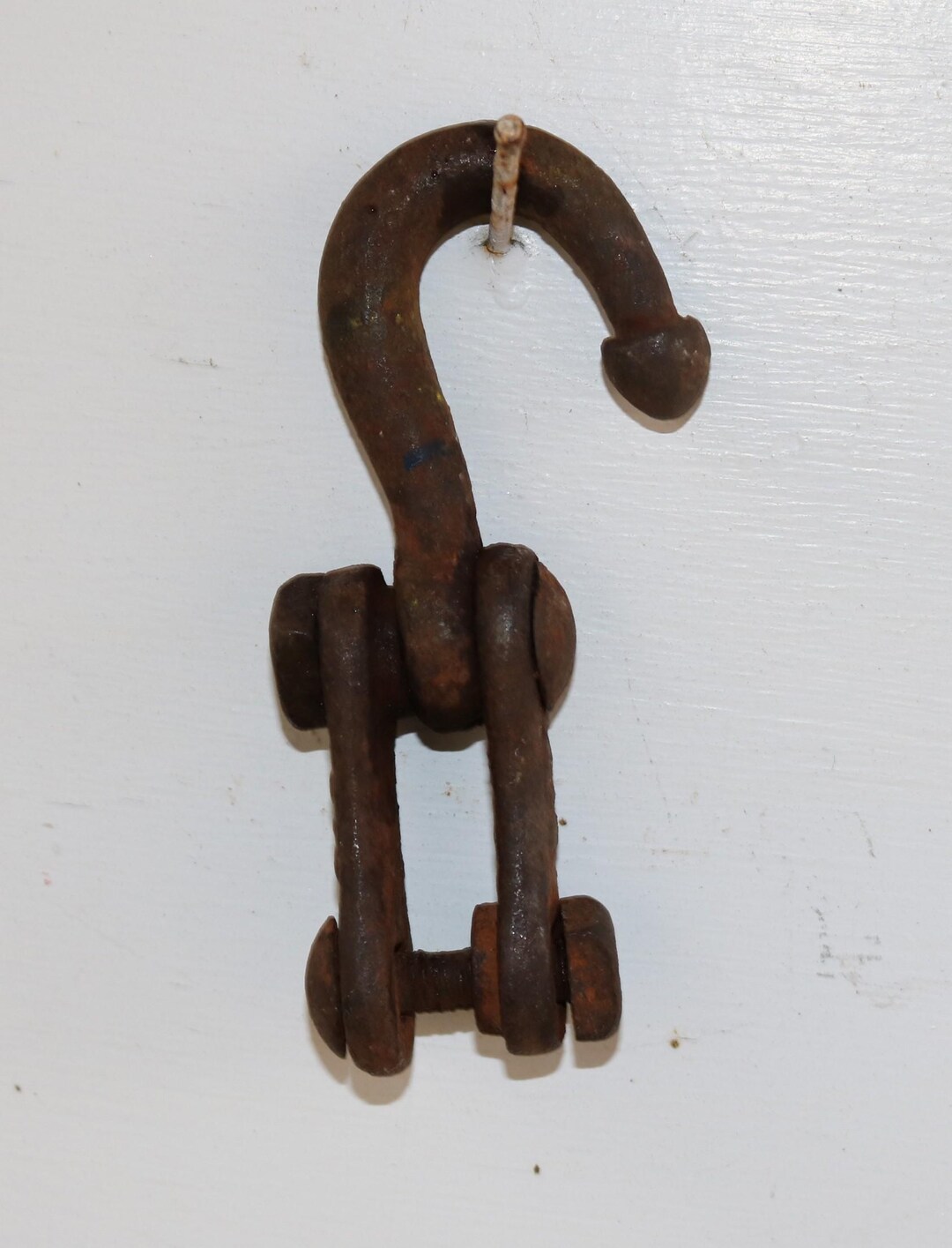 Late 1800's Early 1900's Mushroom End Grab Pulley HOOK for Repurpose ...
