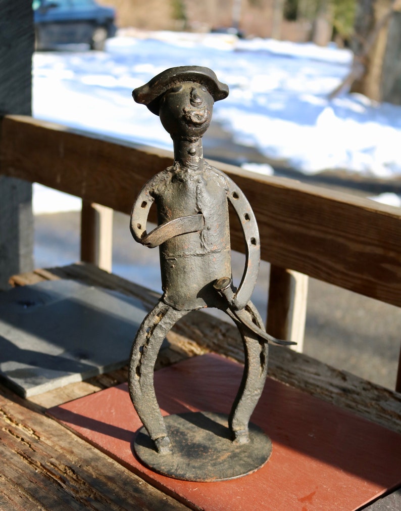 Primitive Horseshoe Metal Sculptures Black Americana With Caribbean ...