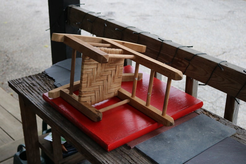 Hand Made Woven Reed and Natural Wood for a Large Size Doll - Etsy