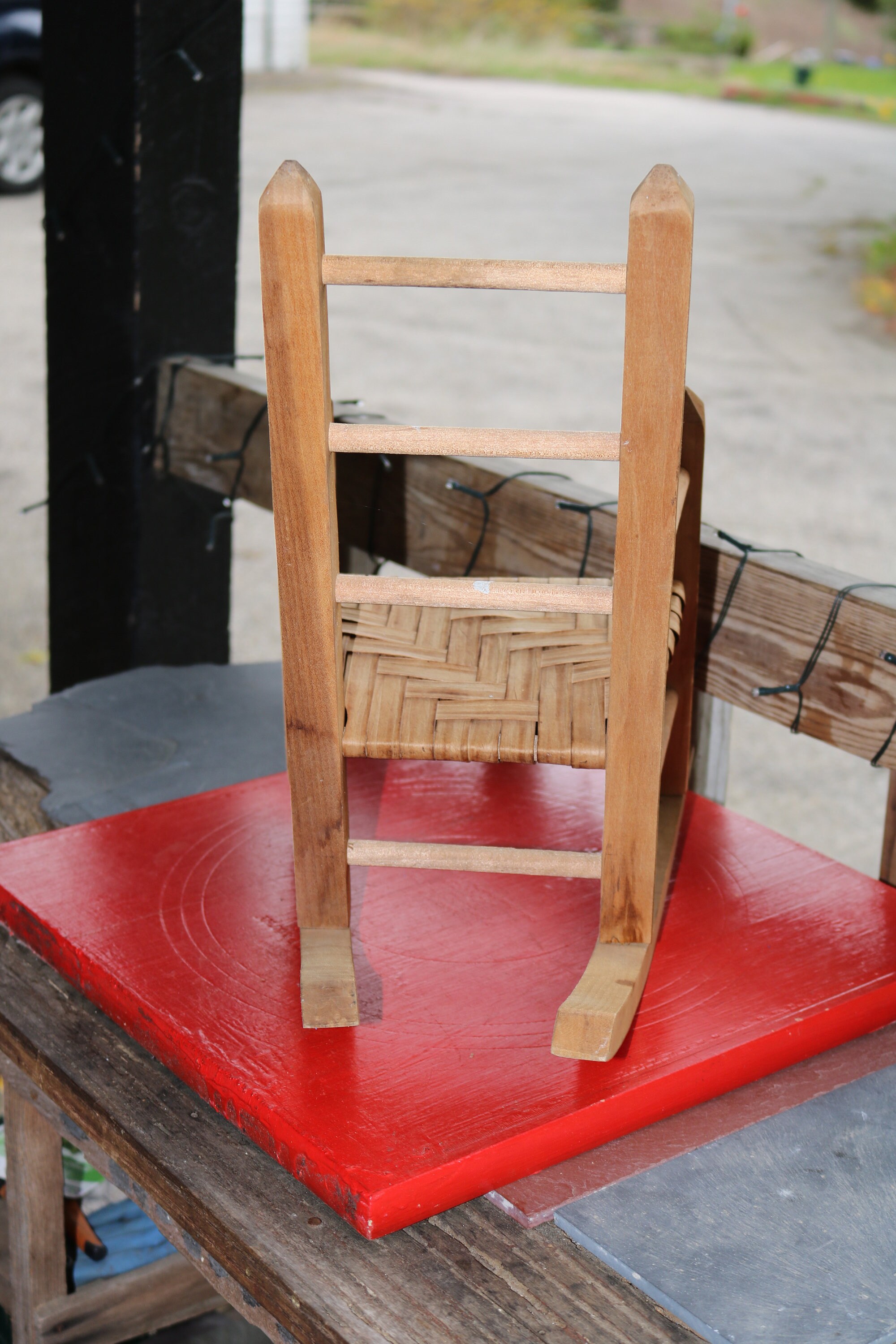 Hand Made Woven Reed and Natural Wood for a Large Size Doll Thick ...