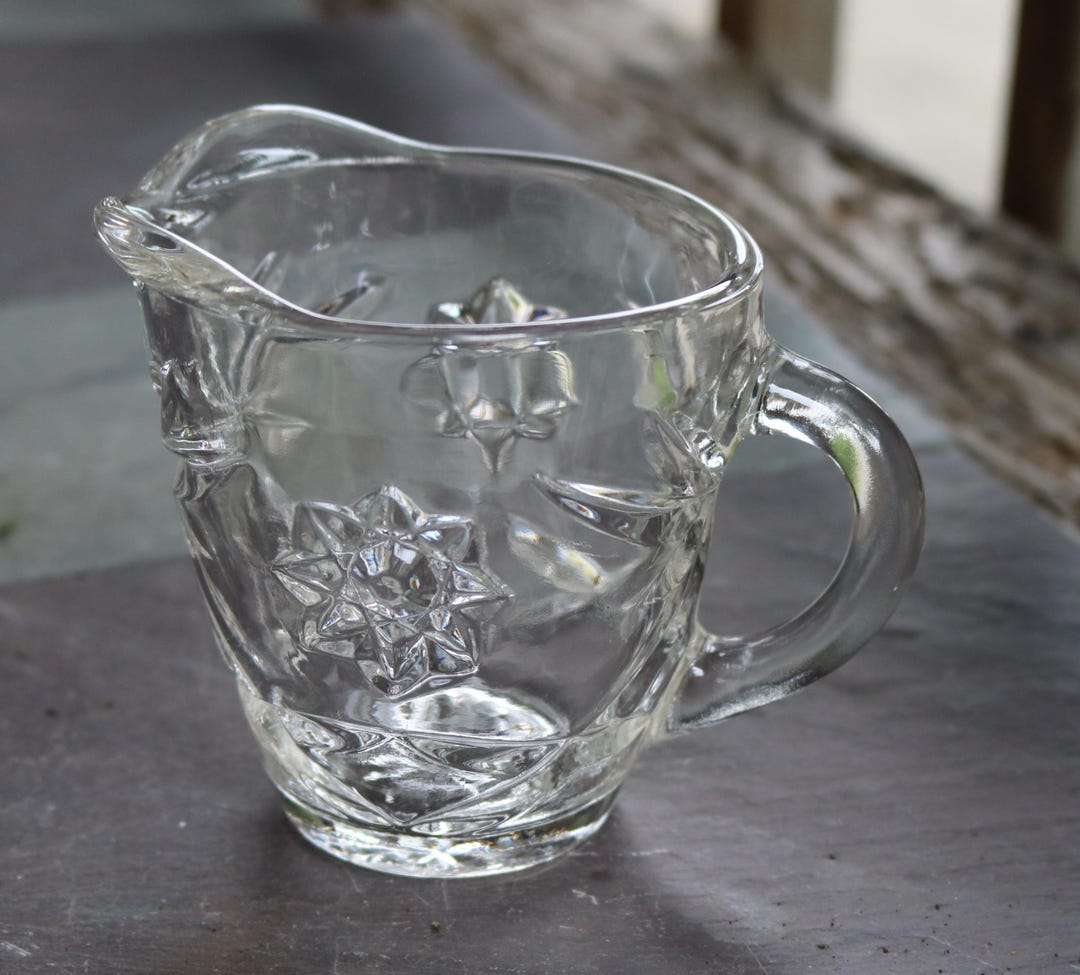 40s 50s Star of David CREAMER Clear Pressed by Anchor Hocking S - Etsy