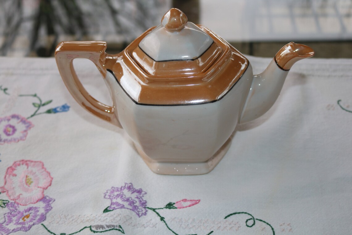 30s 40s Japanese Lusterware Tea/dessert/luncheon Set Teapot Sugar ...