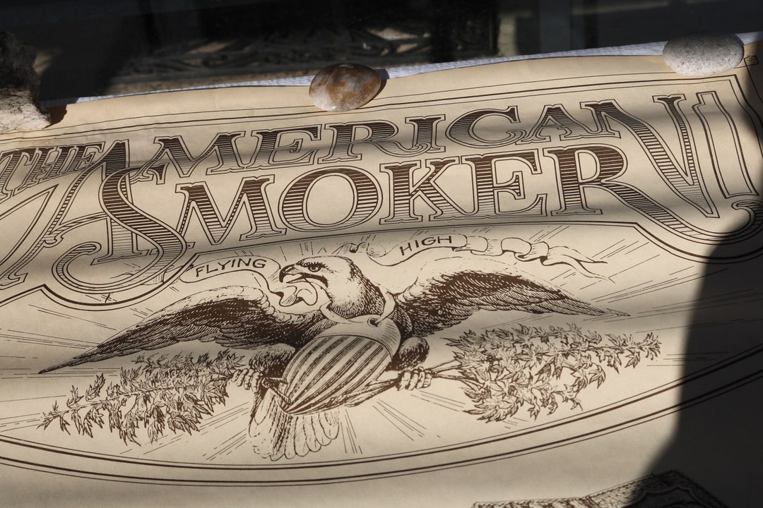 Rare 70s AMERICAN SMOKER Flying High POSTER Graphic Arts Pot Marijuana ...