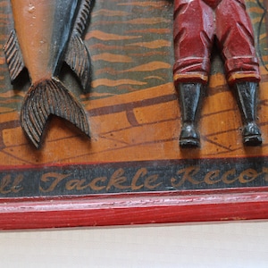 Vintage Wooden FISHING Themed 3d PLAQUE Fisherman Swordfish - Etsy