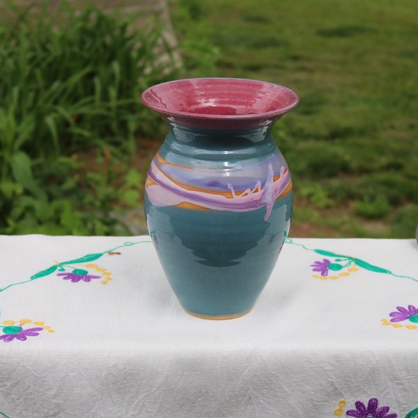 Mauve and Pink Vase - Etsy