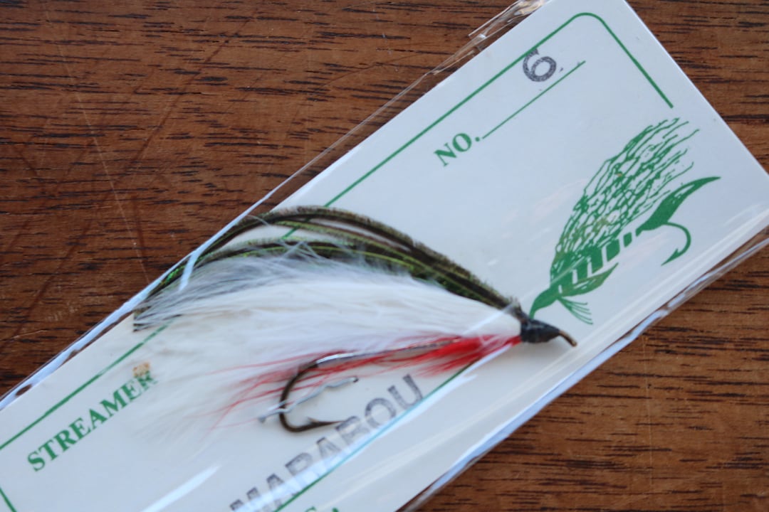 Vintage Carded LL Bean Streamer Flies White Marabou Size 6 Three ...