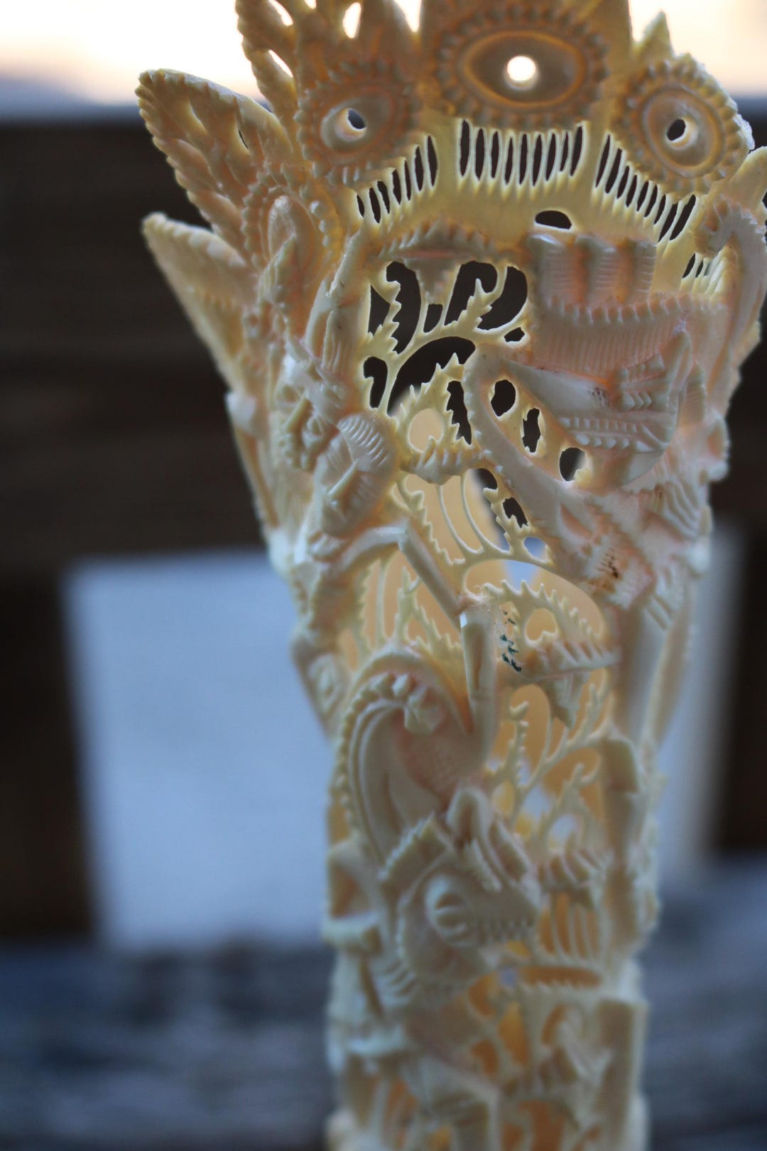 70s DAMAGED Hindu Deities Bone Carving for REPURPOSE Sculpture - Etsy