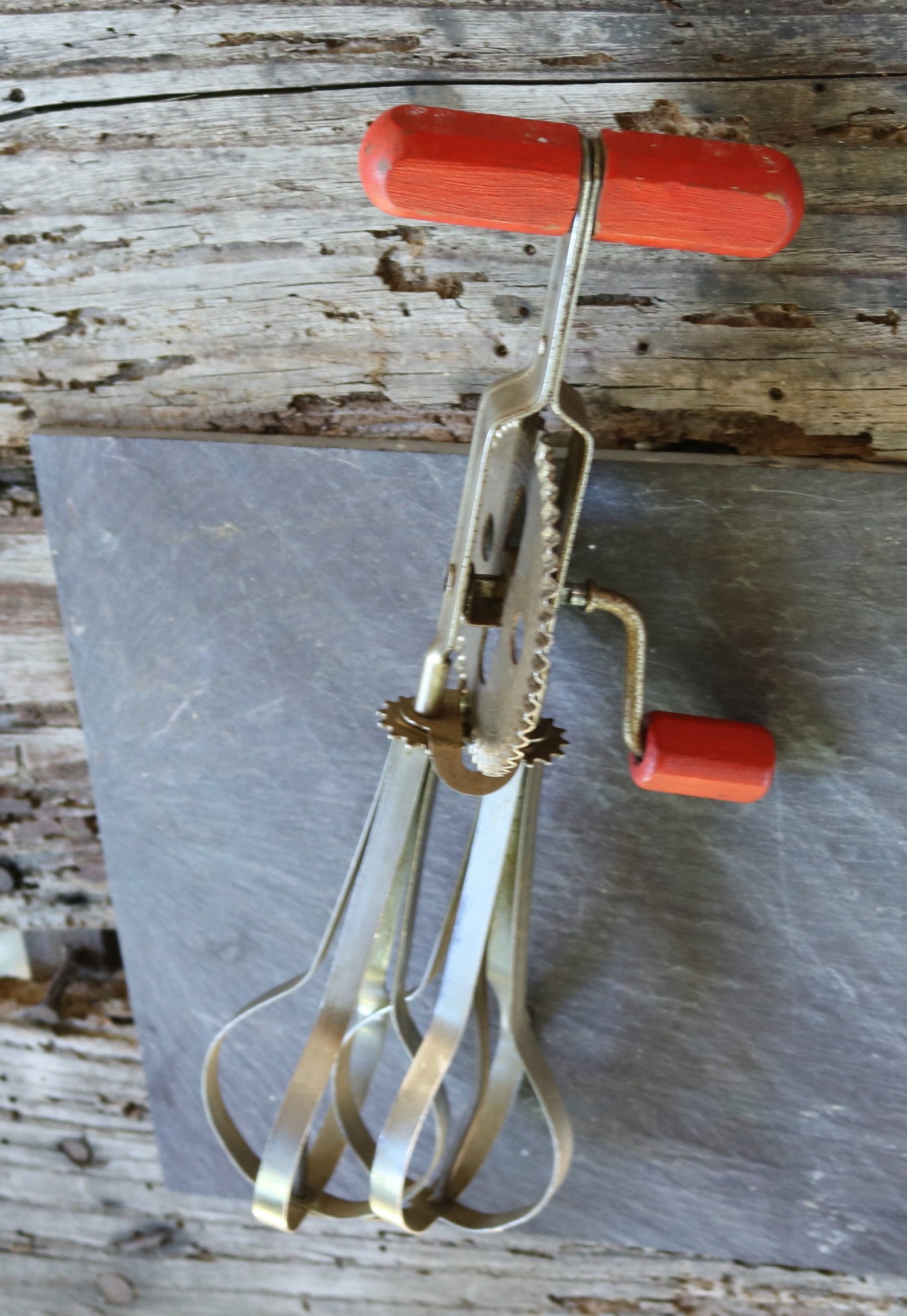 40s 50s RED Wooden Handles EGG BEATER A & J Ekco - Etsy