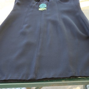 Black 90s MINI Dress PUNK Upcycle BASH Patch Satin Latice - Etsy