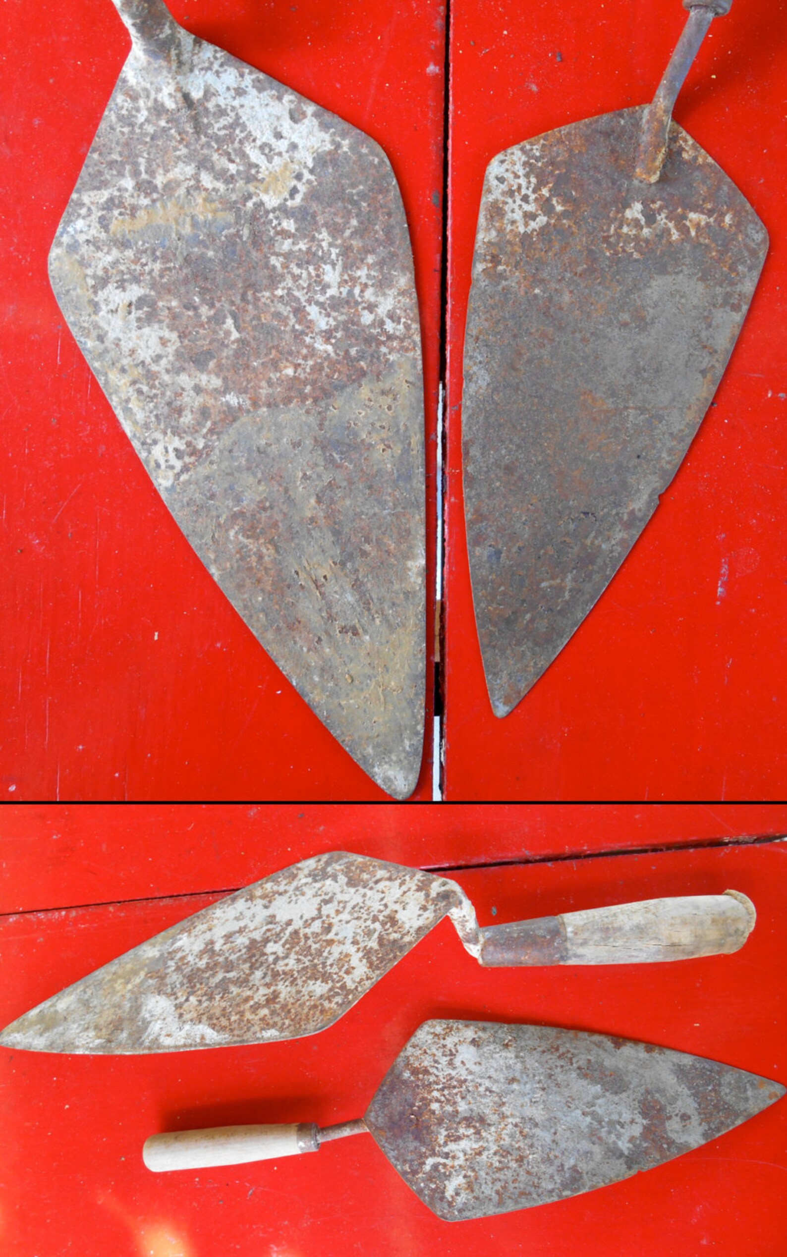Set of Two Large Triangle TROWELS Building Art Projects Cement | Etsy