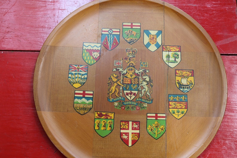 Vintage Hand Crafted Plaque Tray of Western Red Cedar With | Etsy