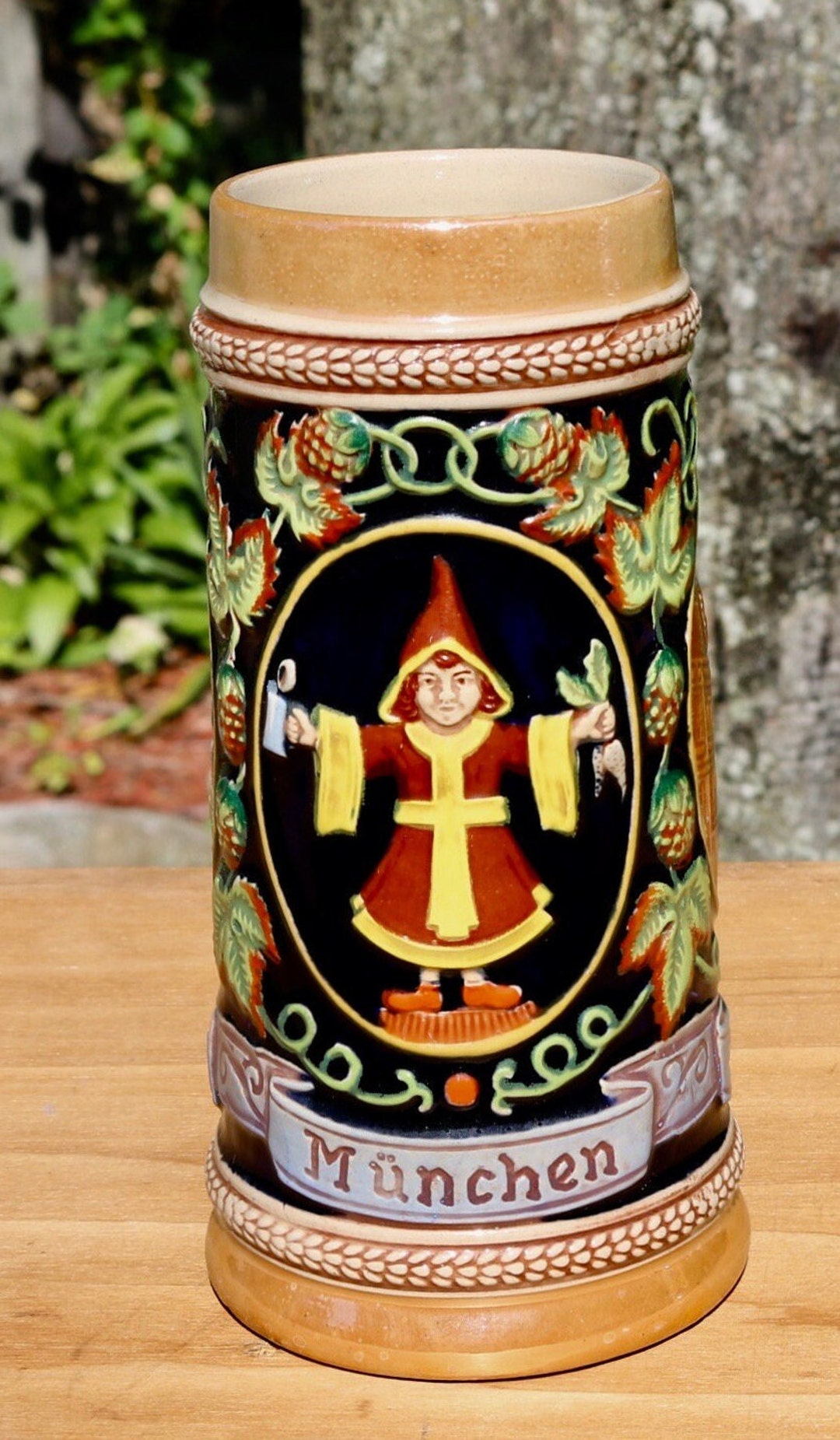 60s Set of Two Gerzit Stein West Germany MUNCHEN MONK Beer Hofbrauhaus ...