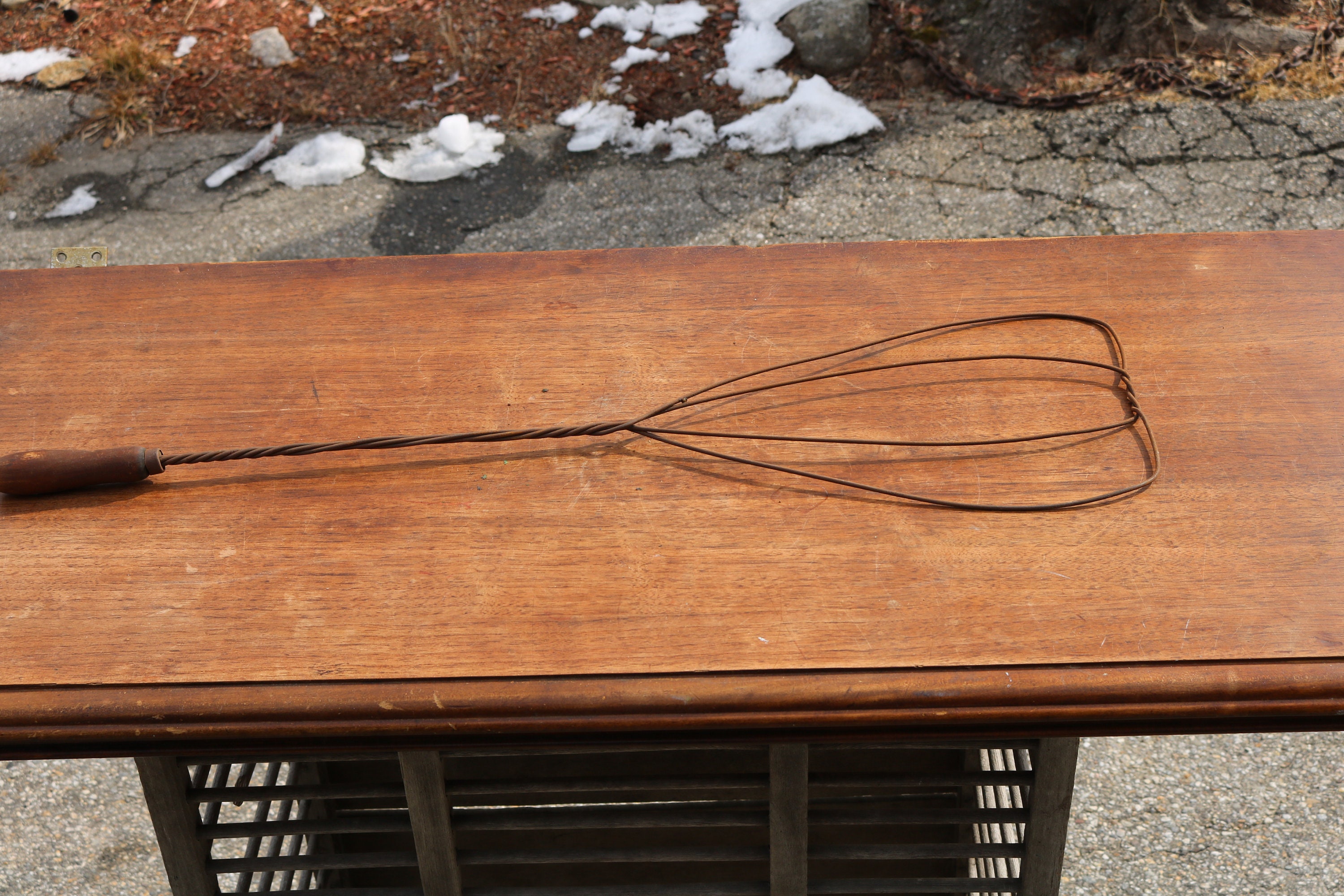 Late 1800s Early 1900s Twisted Wire RUG BEATER With Wooden | Etsy
