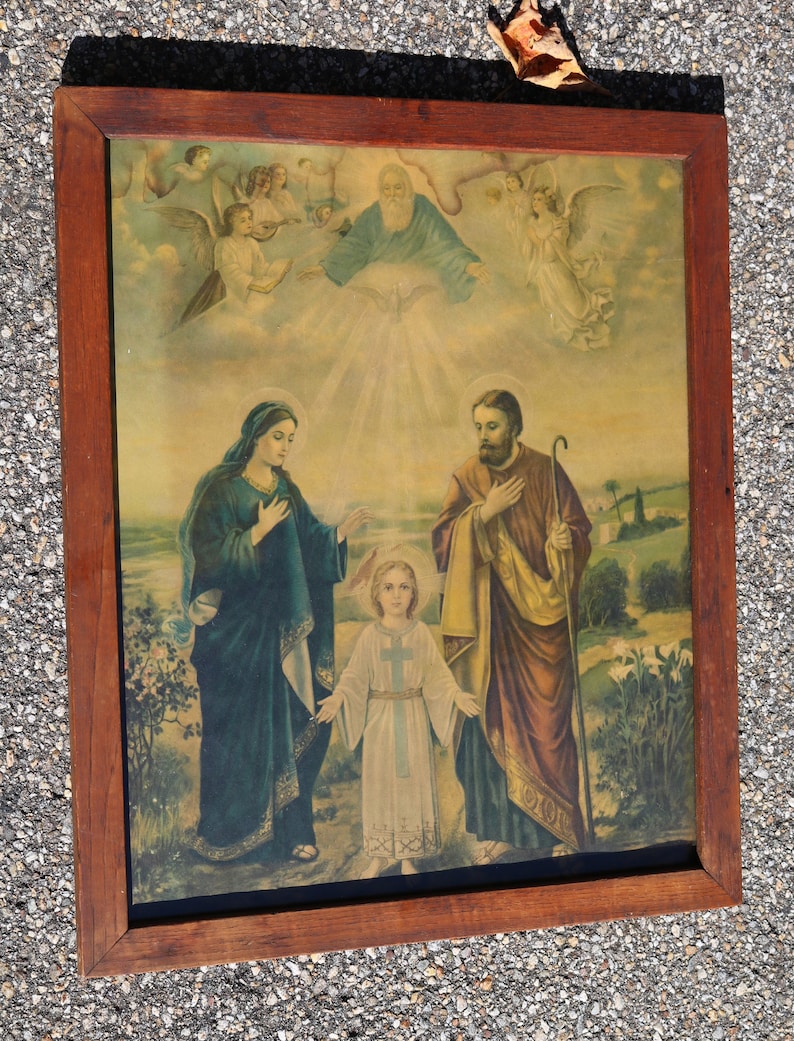 Antique Early 1900's Holy Trinity and Family of Christ - Etsy