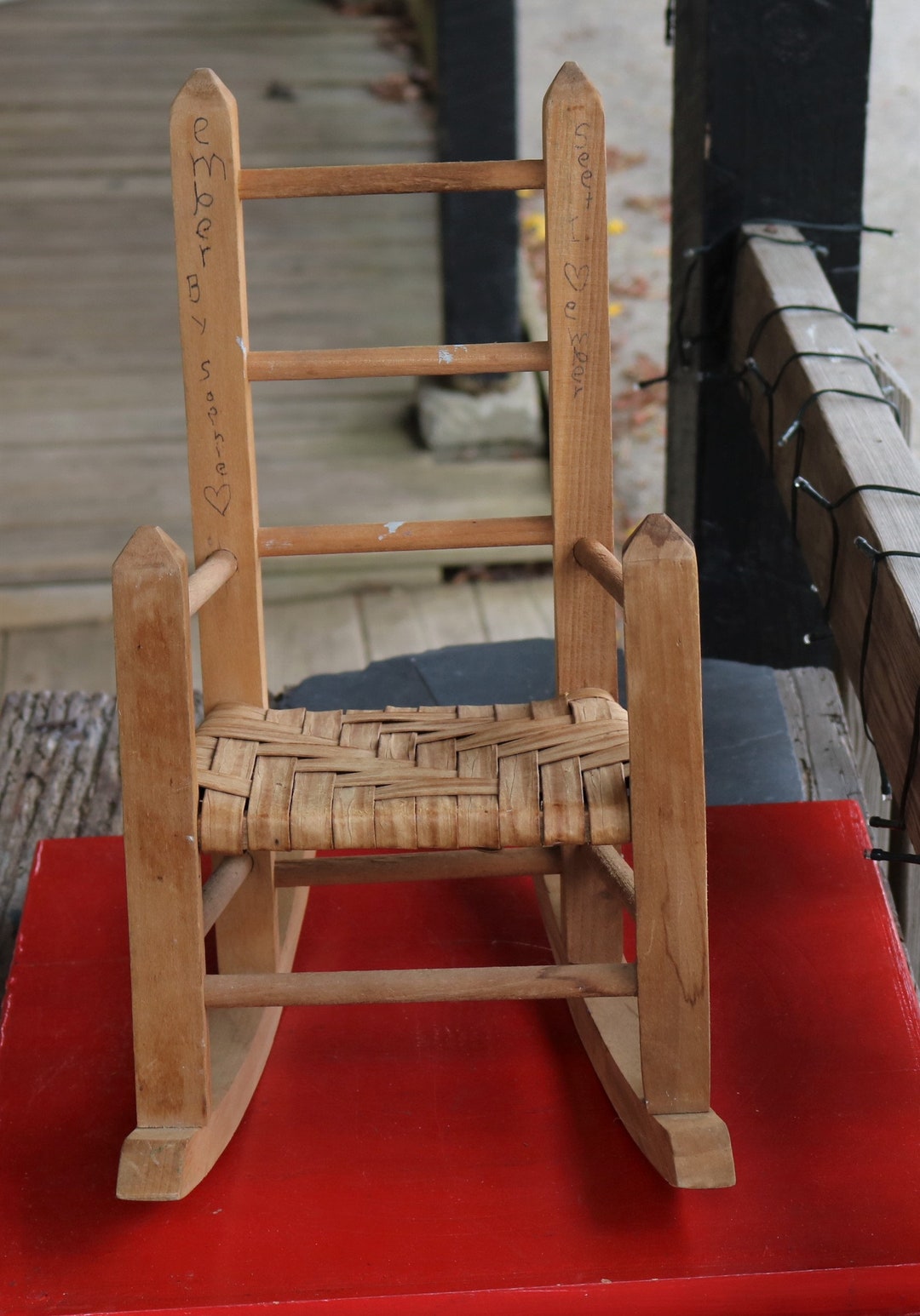 Hand Made Woven Reed and Natural Wood for a Large Size Doll Thick ...