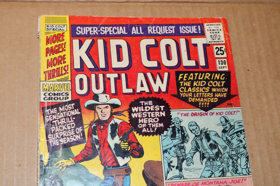 Marvel Comics Kid Colt Outlaw #130 Origen of Colt 1966 and Giant Sized ...