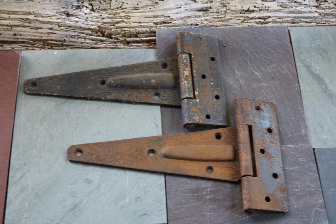 Set of Two Heavy Duty Barn Door Hinges From an Old New England Farm ...