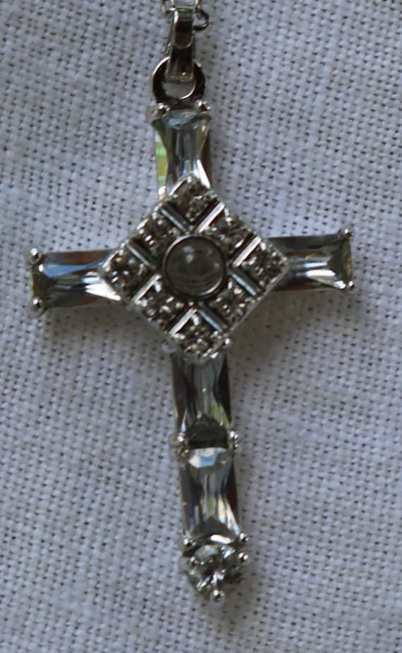 Crucifix Cross 1970s Vintage Belt Buckle - Gem