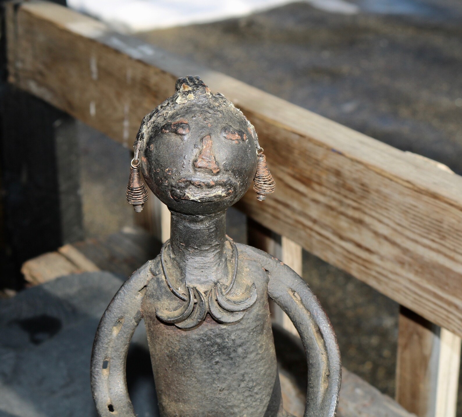 Primitive Horseshoe Metal Sculptures Black Americana With Caribbean ...