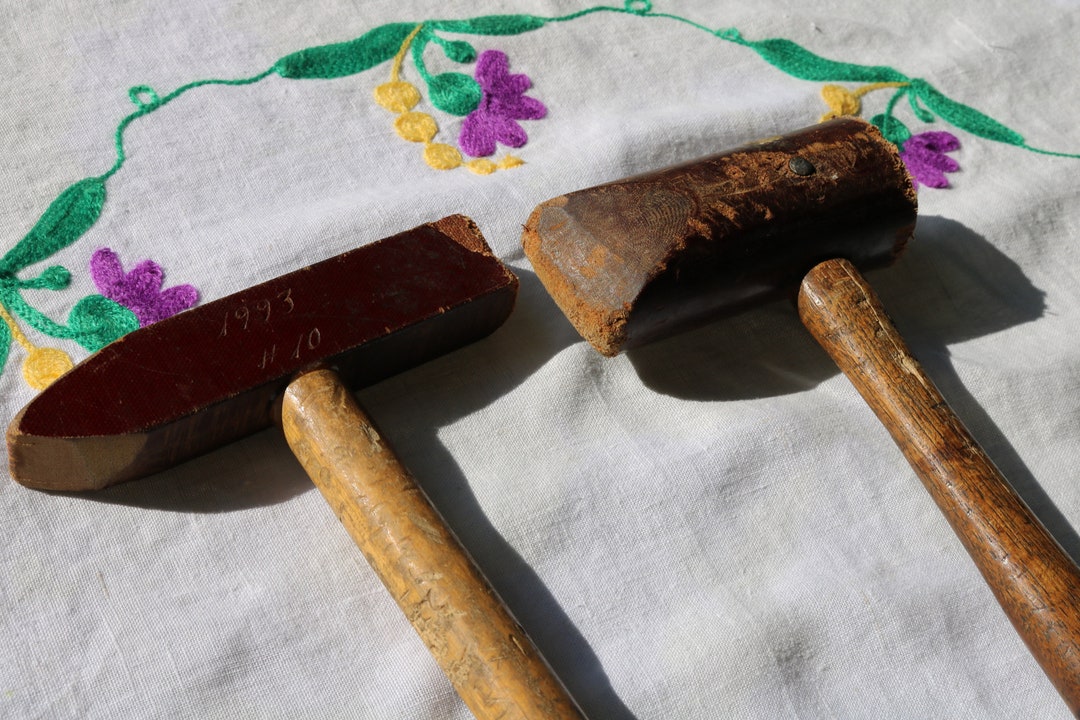 Hand Crafted Set of TWO MALLETS Wooden Rustic Homemade - Etsy