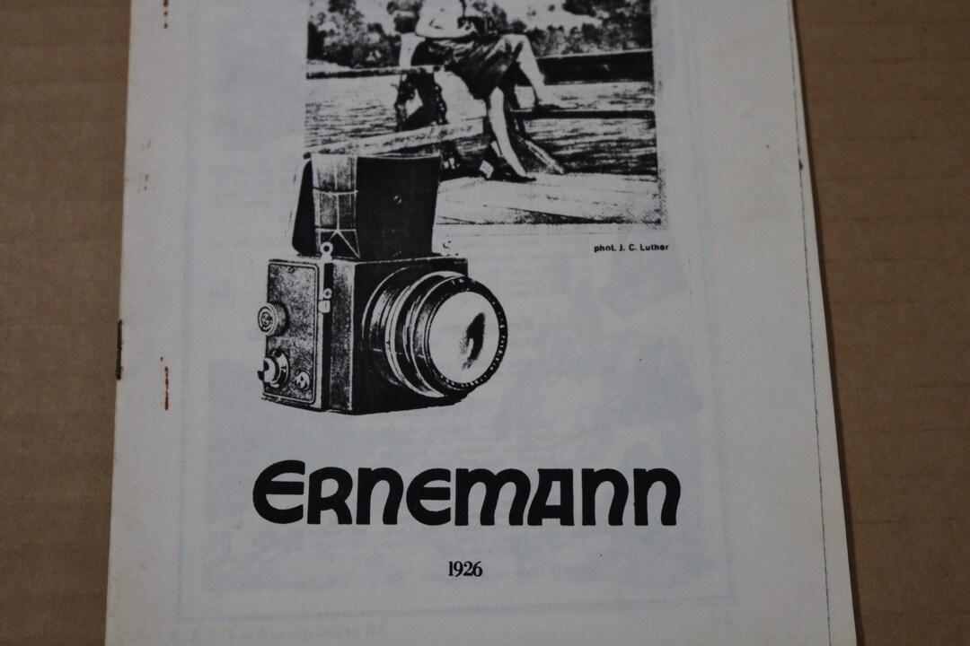 1977 REPRINT of a 1926 ERNEMANN CAMERA Booklet/ Catalog 12 Pages of ...