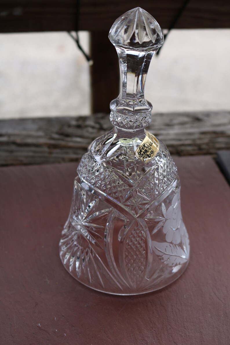 60s West German Hand Cut Crystal Glass BELL 24% Lead Crystal - Etsy