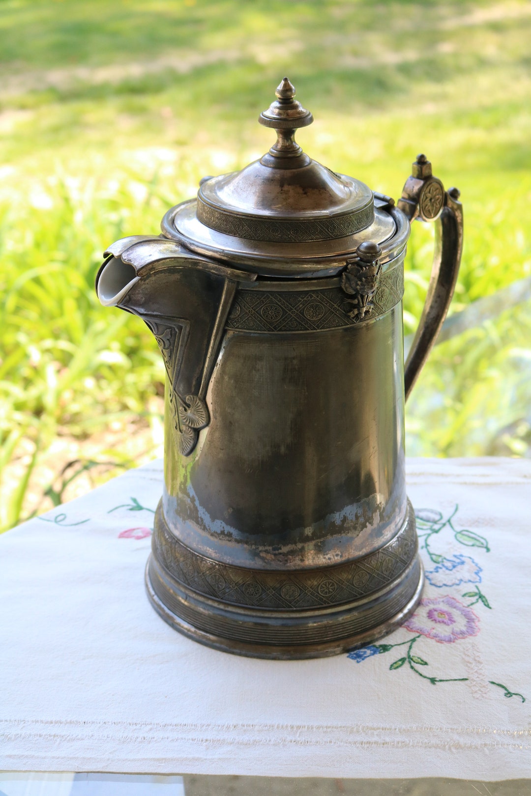 VICTORIAN Antique WATER PITCHER Reed & Barton Silver Plated Tankard - Etsy