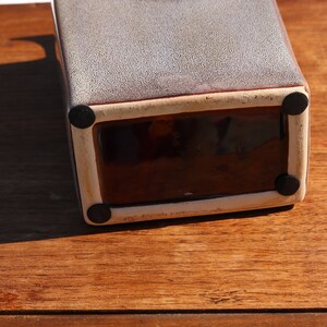 80s Ceramic Pointillism Asian Centerpiece BOTTLE VASE Beige Black and ...