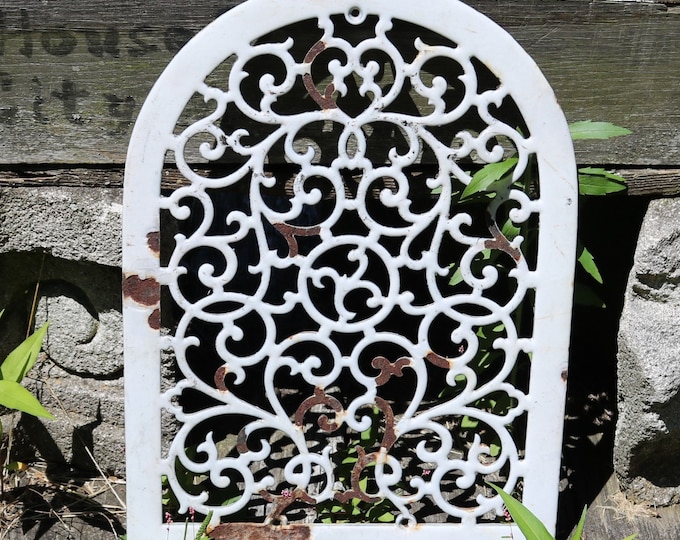 Edwardian Antique CAST IRON GRATE for Repurpose Yard Art Wall Decor ...
