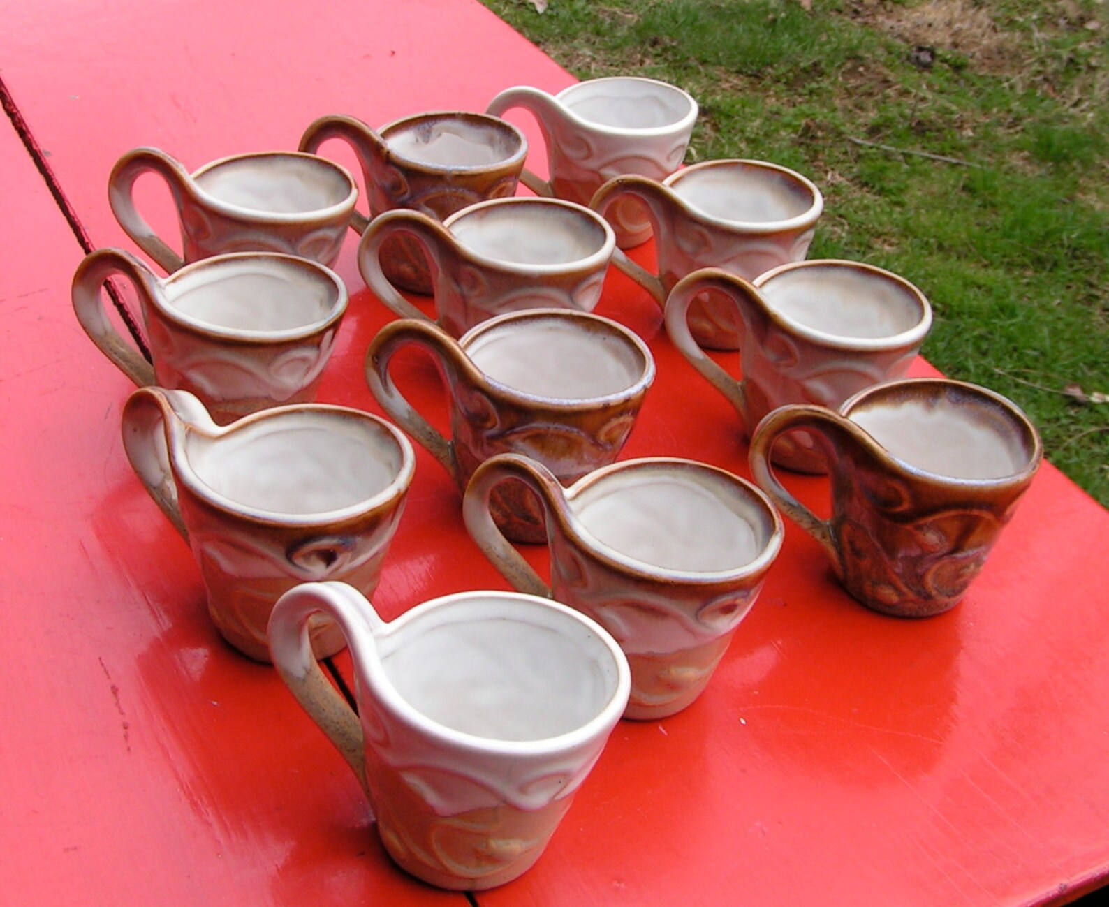 1980s 1990s Set of 12 Coffee and Tea Stoneware Cups China Tan | Etsy