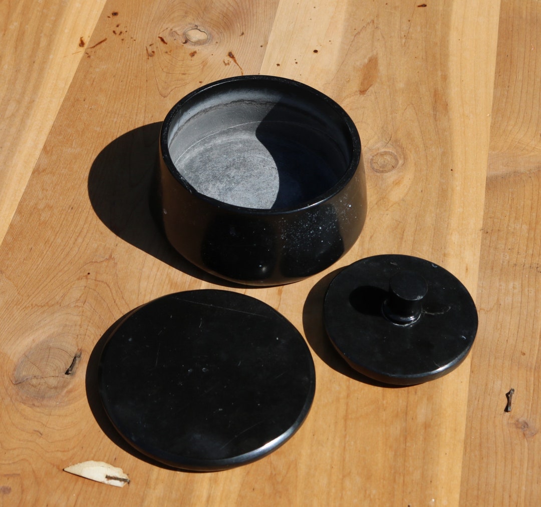 Antique 1800s Black INKSTONE Ink Pigment THREE PIECE Art Supply - Etsy
