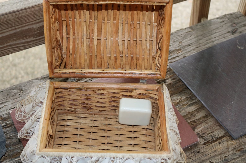 70s Bamboo and Wicker Music Box Storage Chest Folk Art | Etsy